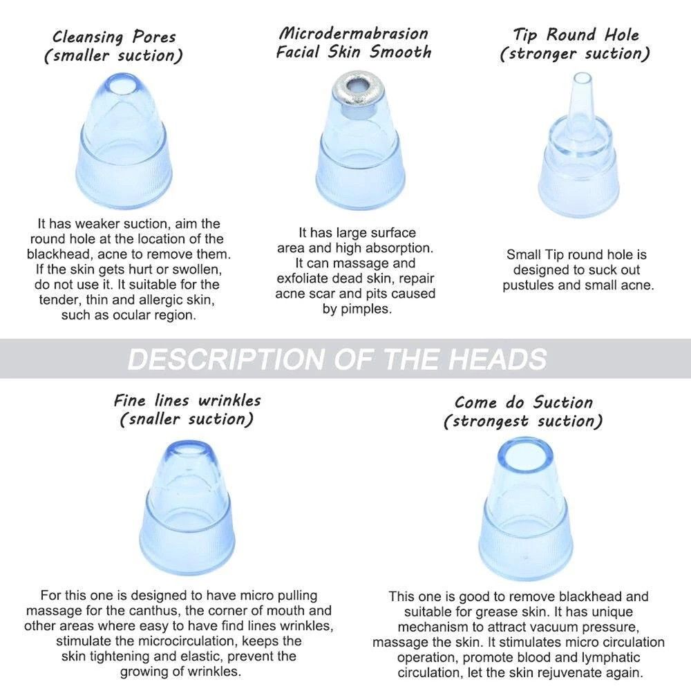 Vacuum Electric Pore Suction Facial Cleaner, Beauty & Personal Care ...