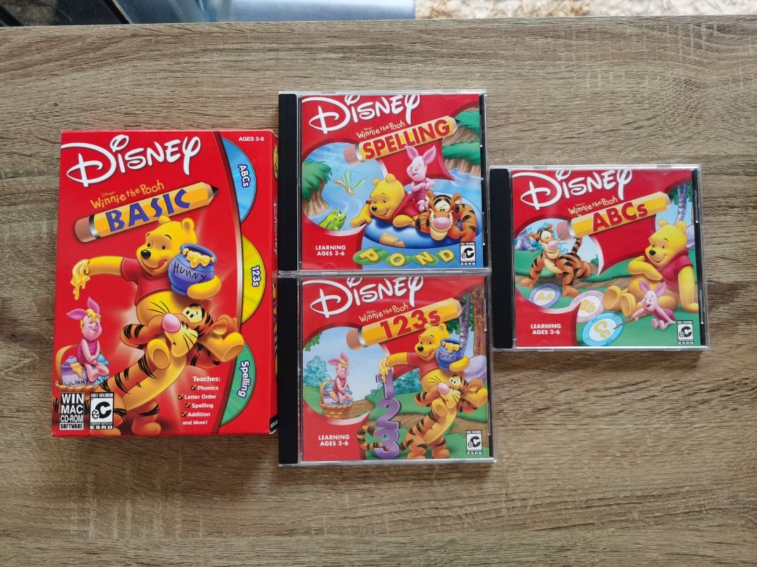 VCD Edukasi anak DISNEY Winnie The Pooh, Musik & Media, CD, DVD ...