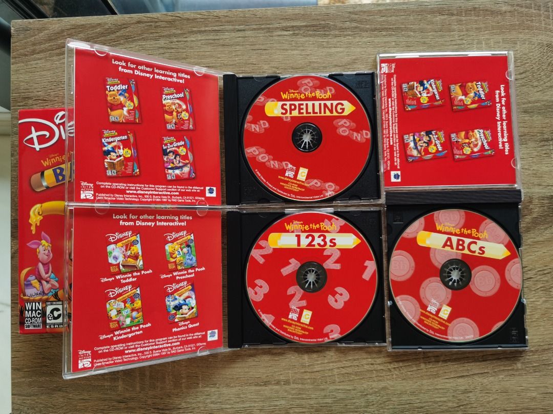 VCD Edukasi anak DISNEY Winnie The Pooh, Musik & Media, CD, DVD & Lainnya di Carousell