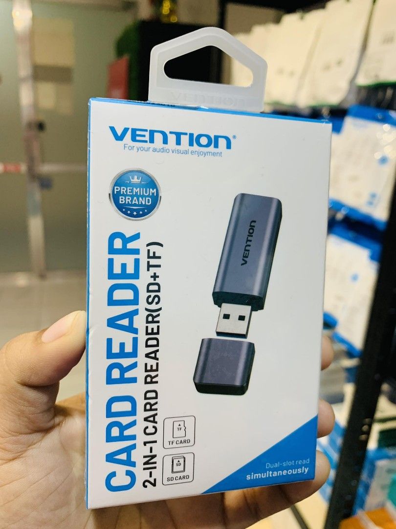 Vention 2in1 SD MicroSD Card Reader Aluminum Alloy USB 3.0 Gray CLIHO ...