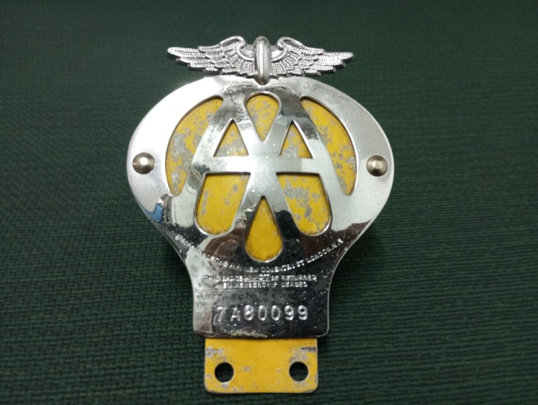 Vintage AA car badge.7A80099.used. Ford, fiat, Alfa Romeo,mini, Morris ...
