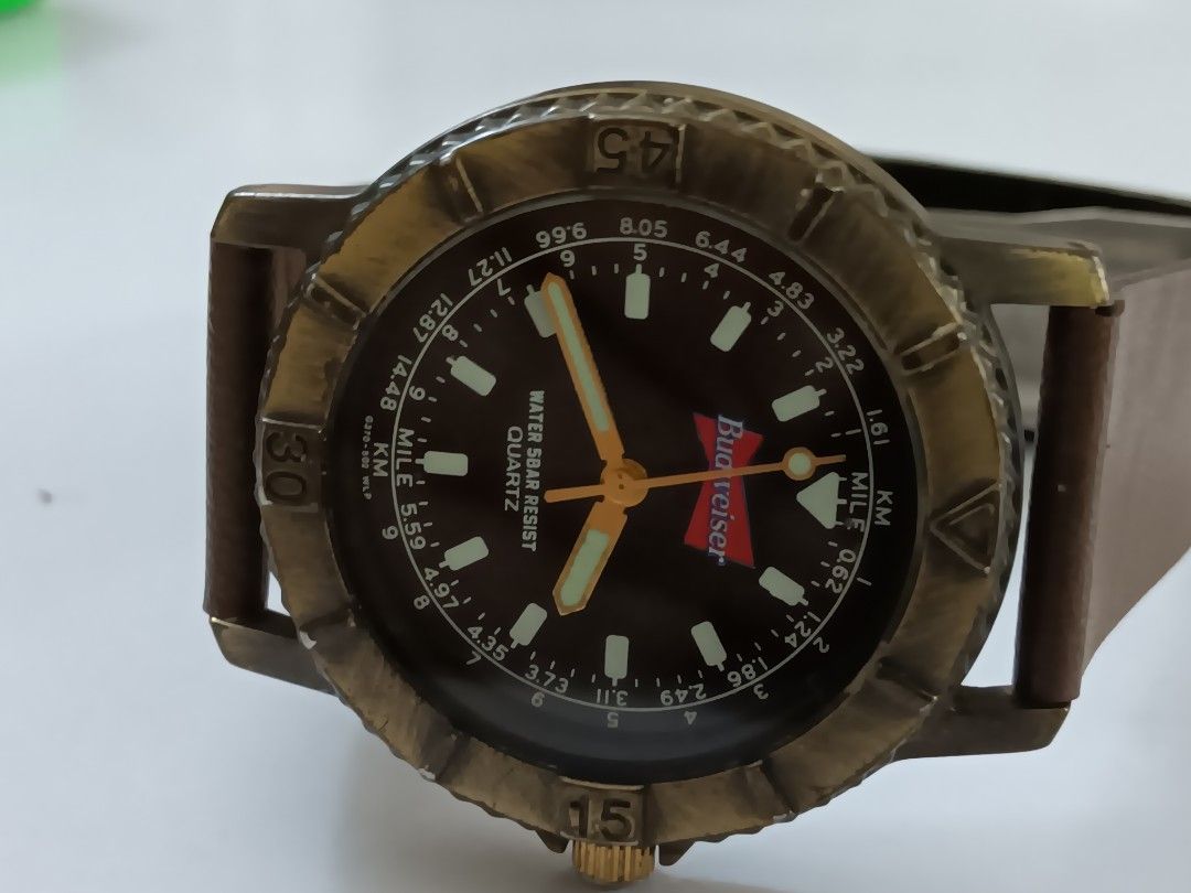 Vintage Budweiser gent watch, Men's Fashion, Watches & Accessories ...