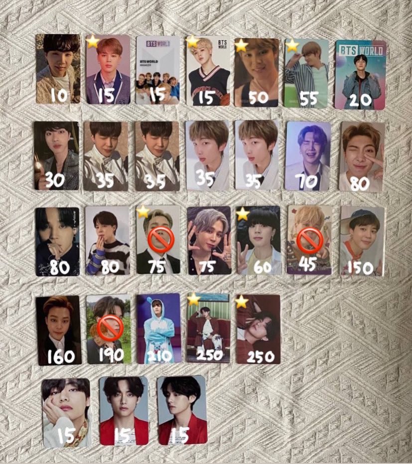 WTS BTS NAMJOON JIN YOONGI JHOPE JIMIN TAEHYUNG JUNGKOOK PHOTOCARDS PC, Hobbies & Toys ...