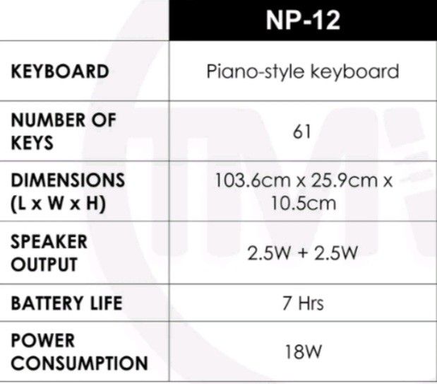 YAMAHA NP12 Portable Stage Piano Keyboard, Hobbies & Toys, Music ...