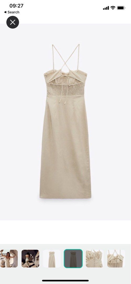 Zara Corsetry Linen Blend Dress, Women's Fashion, Dresses & Sets ...