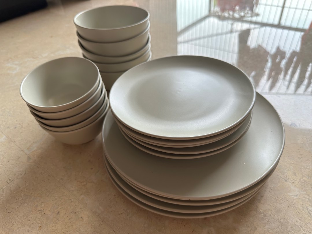 $15 x 5 sets of Ikea plates and bowls, Furniture & Home Living ...