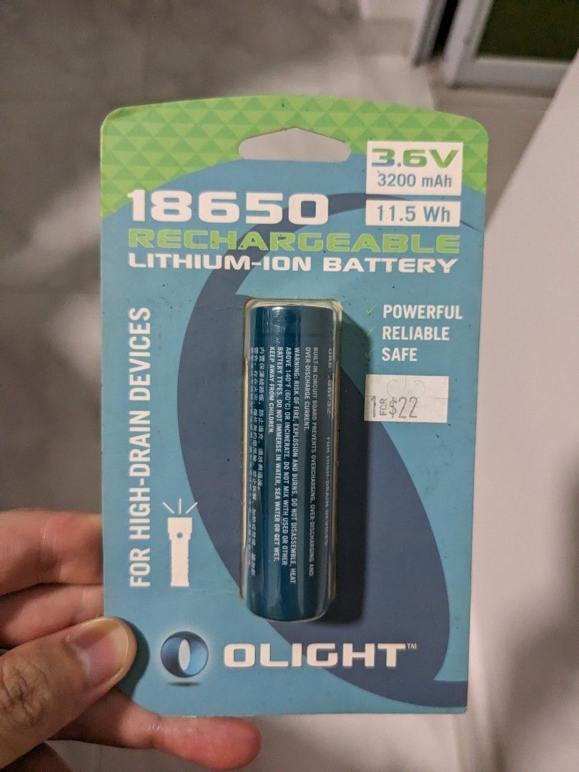 18650 Battery 3.6V 3200mAh, Photography, Photography Accessories ...