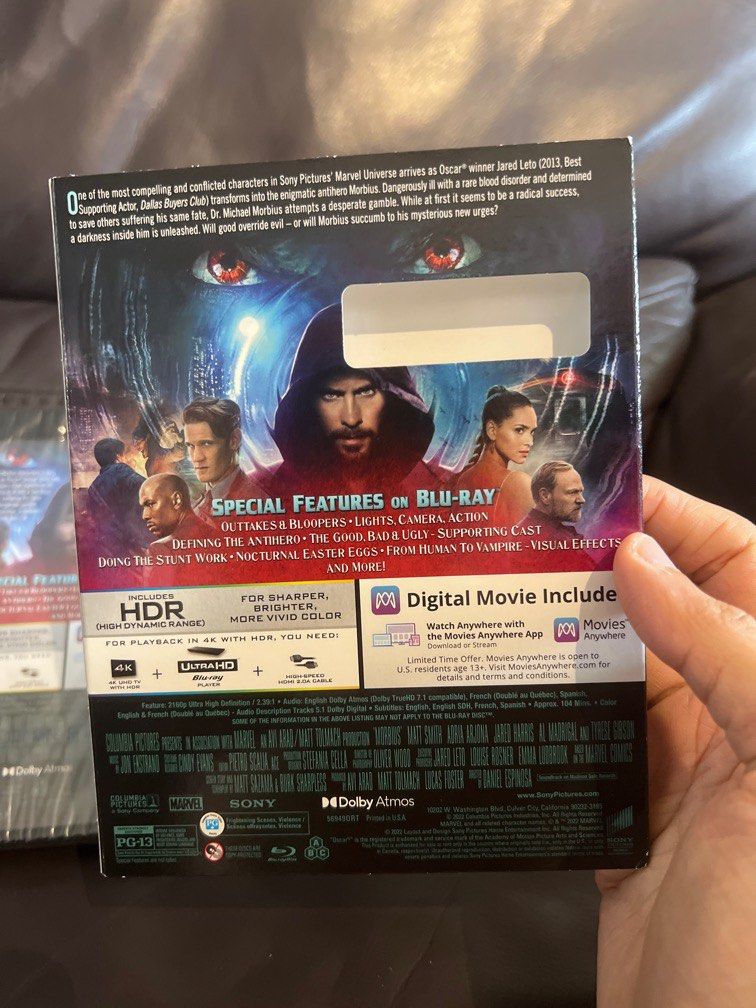 (2023)(4K) Morbius 4K UHD Ultra HD Blu-ray bluray, Hobbies & Toys ...