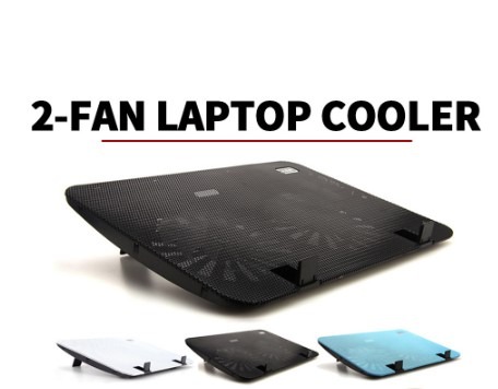 2-Fan Laptop Cooler Cooling Pad Stand fit up to 15.6 inch Notebook ...