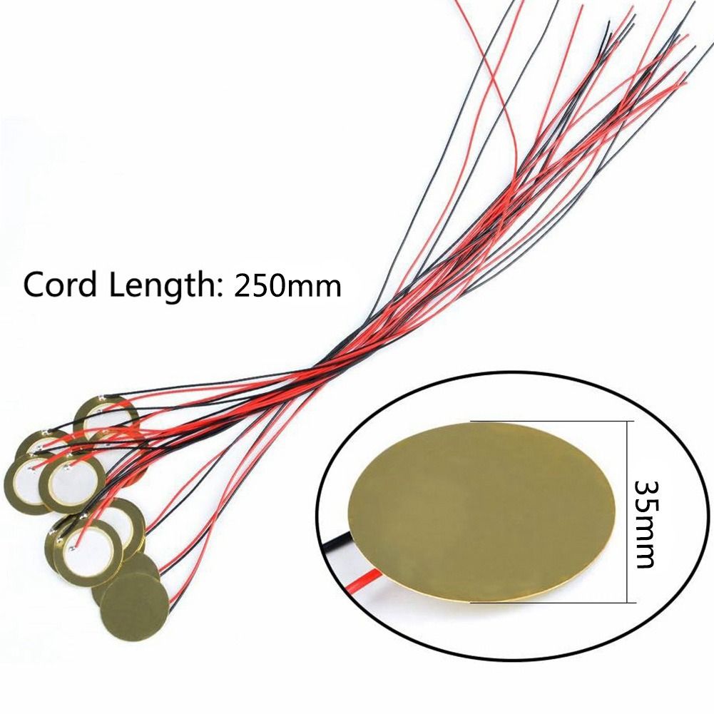 35mm guitar piezoelectric pickup buzzer musical instrument drum sensor 0.4mm thickness, Hobbies ...