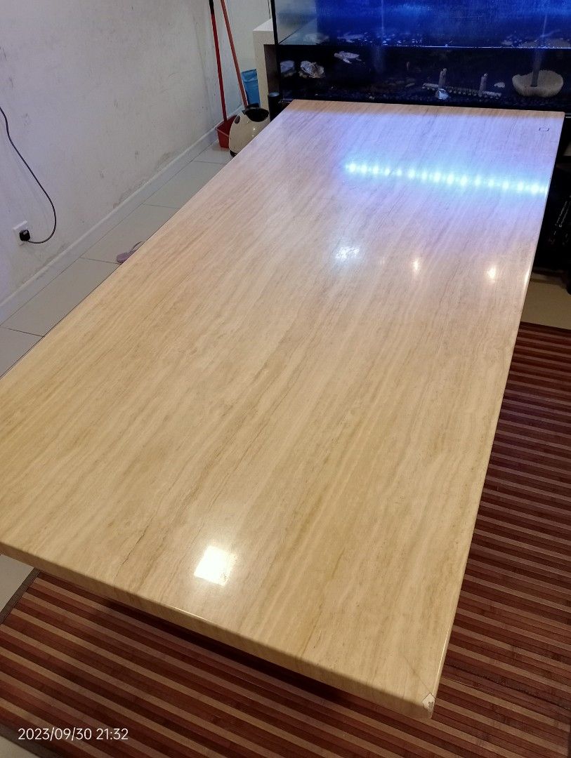 7ft Marble Dining Table, Furniture & Home Living, Furniture, Tables ...