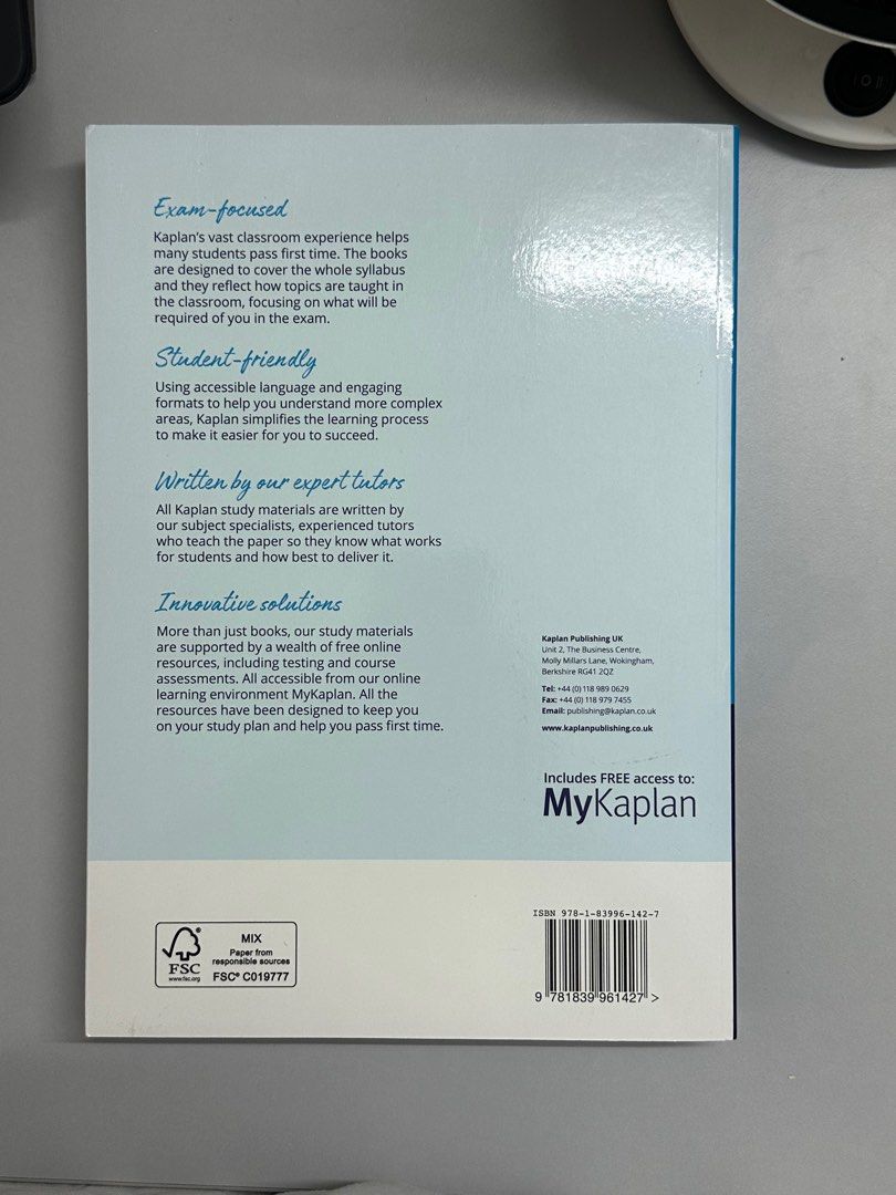 ACCA BPP & KAPLAN EXERCISE REVISION KIT (F7, F8, FR, AA), Hobbies & Toys, Books & Magazines ...