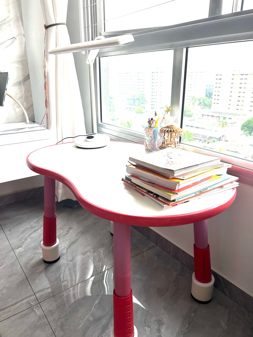 Adjustable peanut/ study/ play table, Furniture & Home Living ...