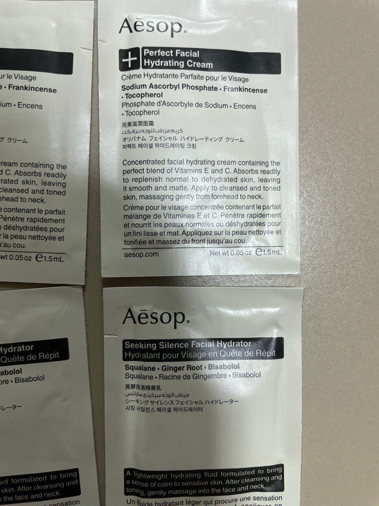 Aesop samples, Beauty & Personal Care, Face, Face Care on Carousell