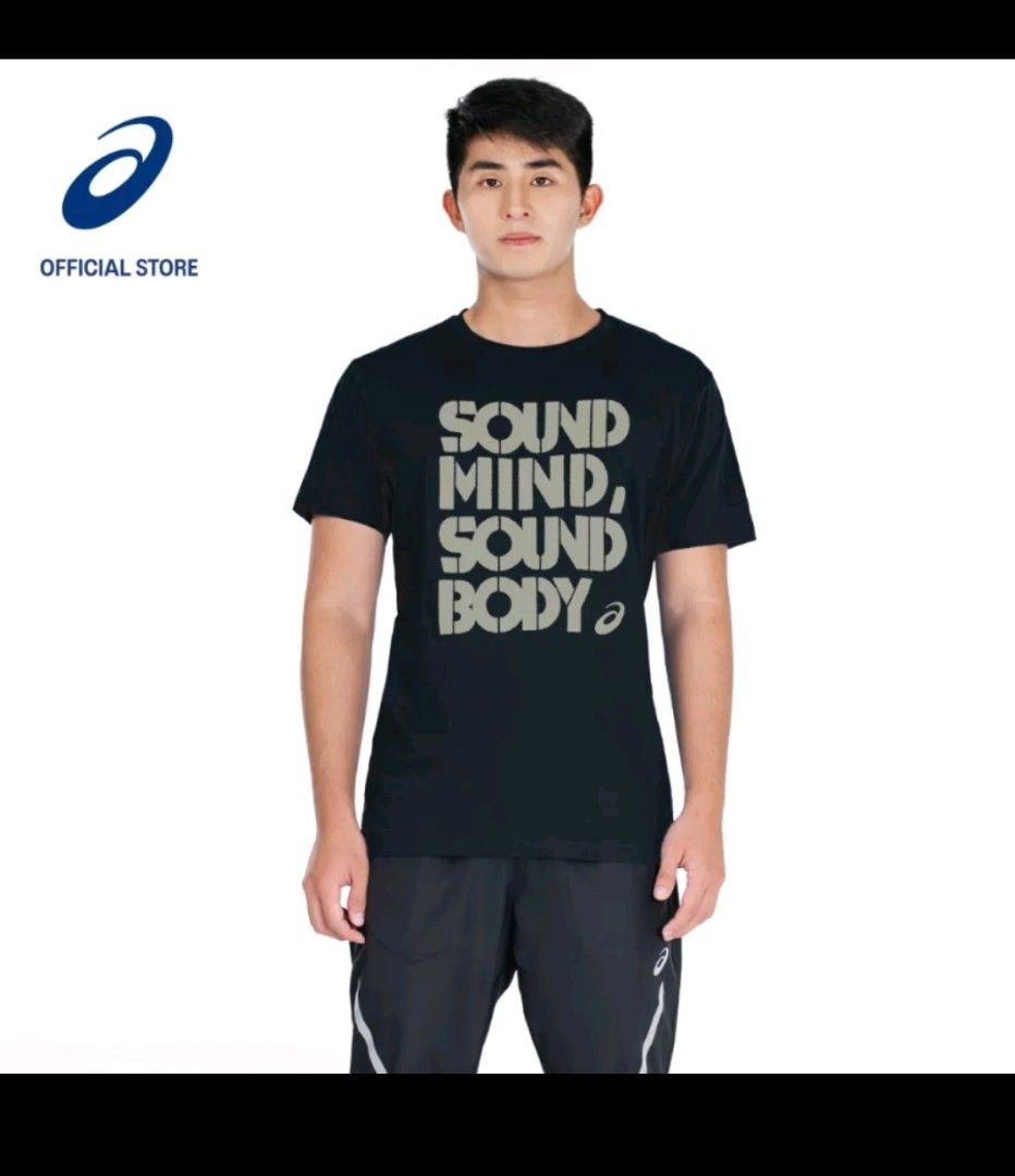 Asics black graphic tee, Men's Fashion, Tops & Sets, Tshirts & Polo ...