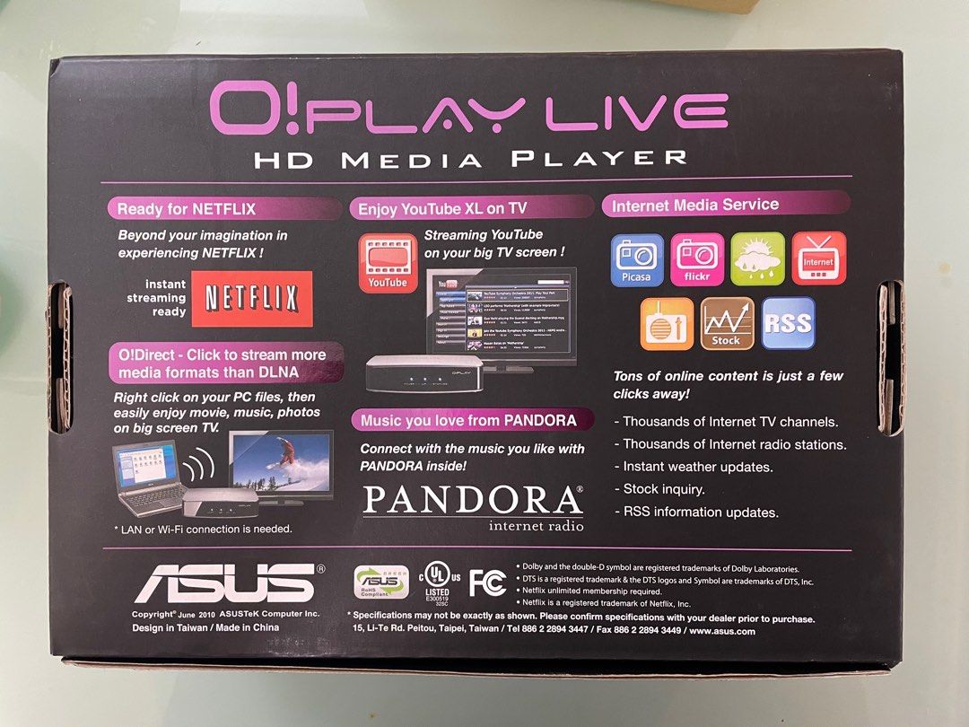 Asus O!Play live HD Media Player, TV & Home Appliances, TV ...