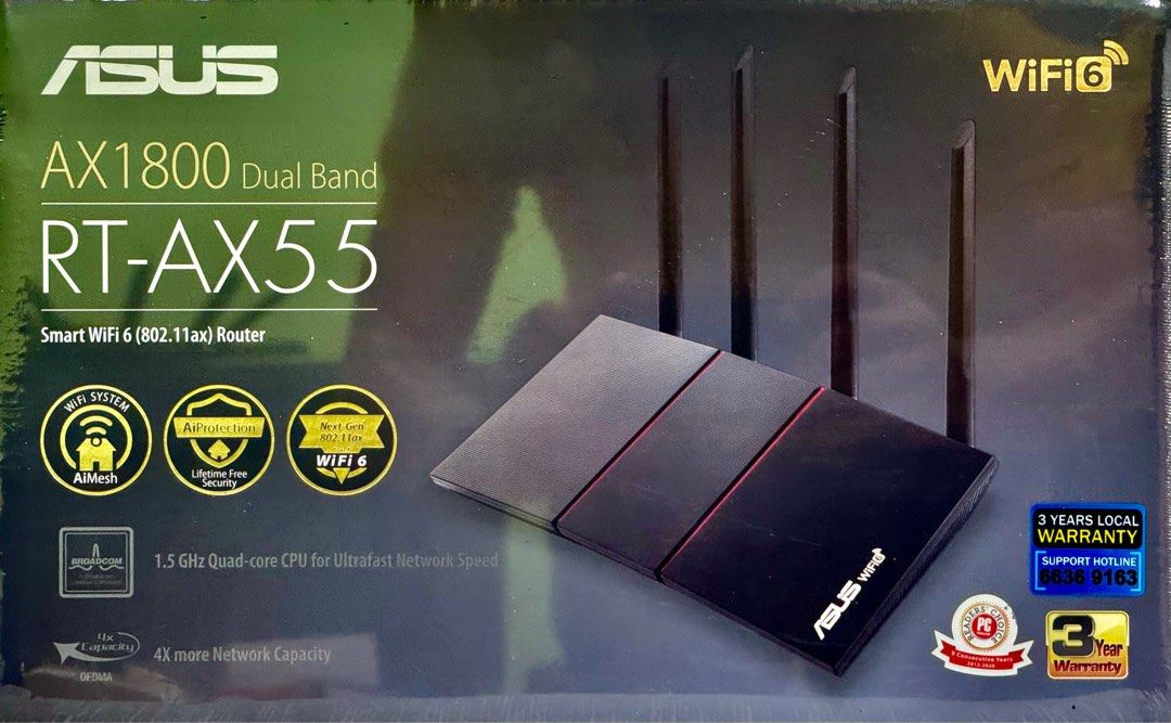 Asus RT-AX55 WiFi 6 Router, Computers & Tech, Parts & Accessories ...