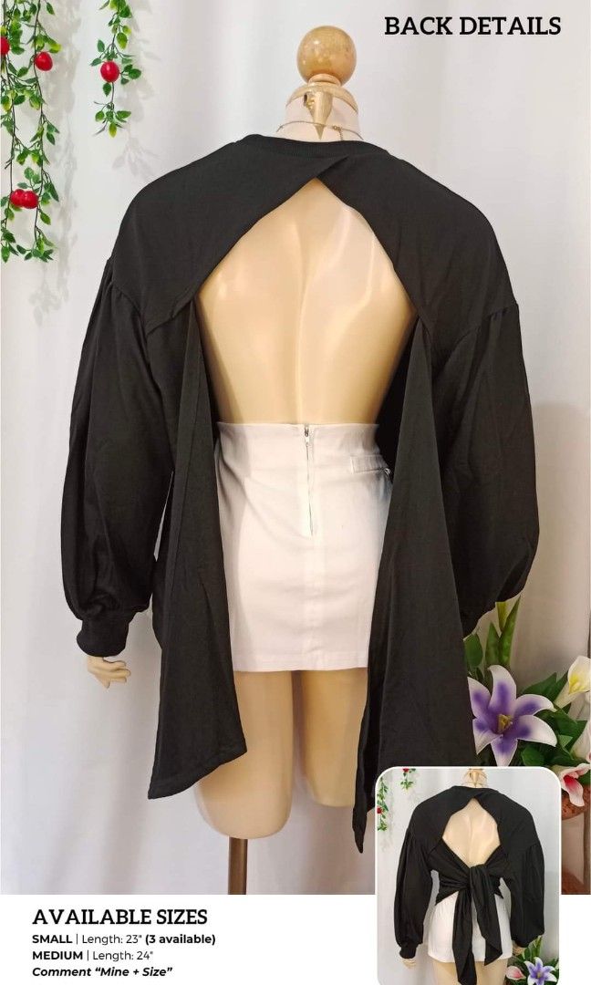 Backless Jacket, Women's Fashion, Coats, Jackets and Outerwear on Carousell