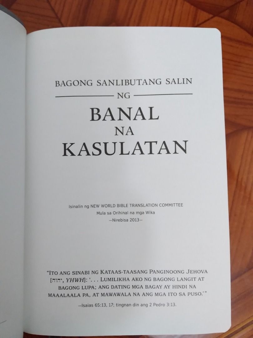 Bagong Sanlibutang Salin ng Banal na Kasulatan, Hobbies & Toys, Books ...