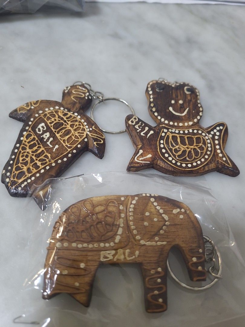 Bali Wooden Keychain, Hobbies & Toys, Stationery & Craft, Handmade ...