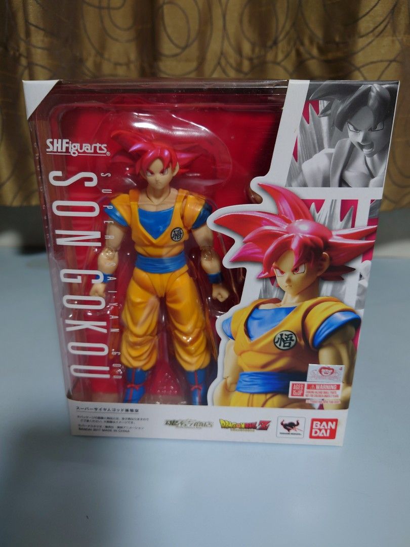 Bandai shf figuarts dragonball dragon ball super saiyan god son goku gokou, Hobbies & Toys, Toys ...