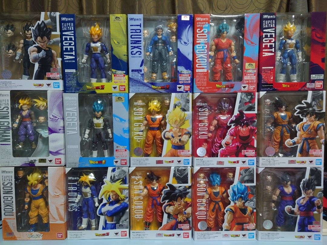 Bandai shf figuarts dragonball dragon ball super saiyan son goku gokou gohan vegeta trunks ...