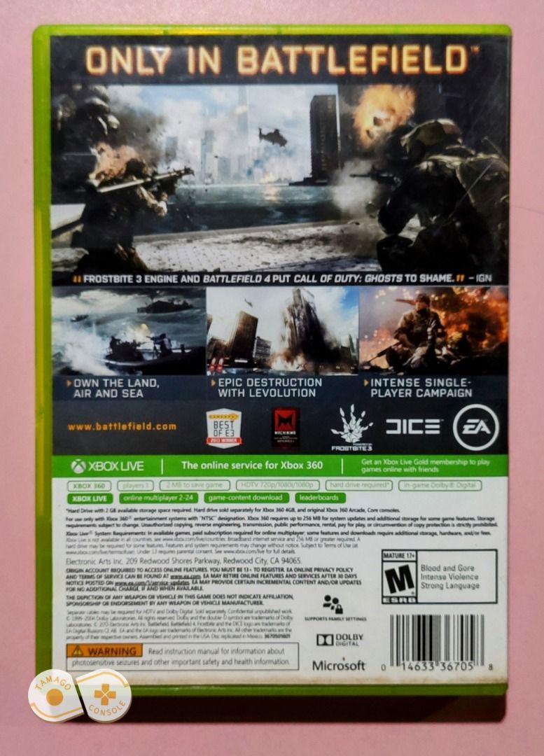 Battlefield 4 - [XBOX 360 Game] [NTSC / ENGLISH Language] [CIB ...