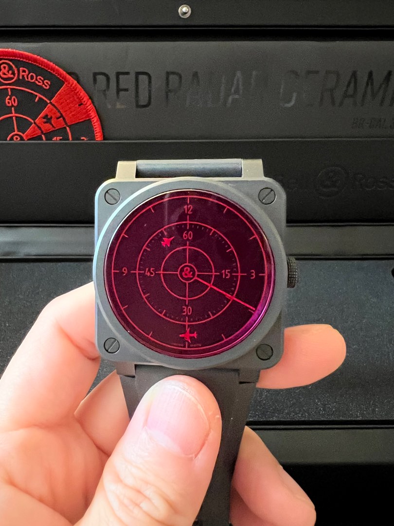 Bell & Ross Red Radar BR03-92 ceramic 42mm, Men's Fashion, Watches ...