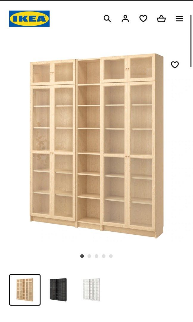 IKEA Billy Bookcase birch veneer, Furniture & Home Living, Furniture ...