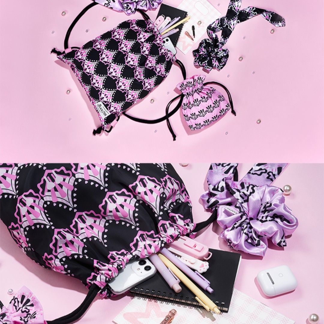 BlackPink Official Drawsteing Backpack, Hobbies & Toys, Memorabilia ...