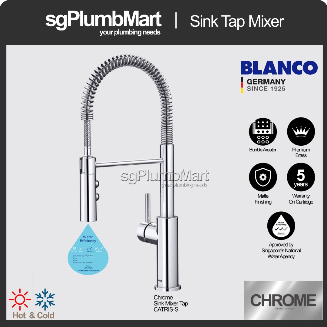 Blanco x sgPlumbMart Catris-S Chrome Kitchen Sink Mixer Tap (Art ...