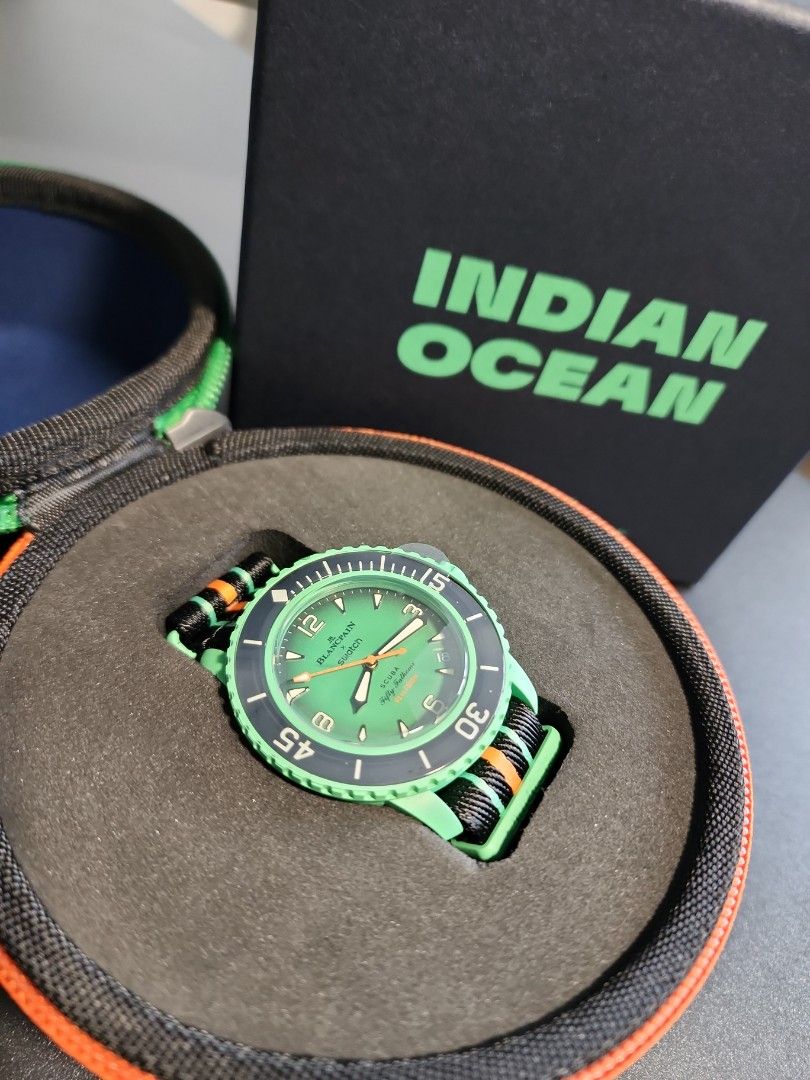 Blancpain X swatch indian ocean BNIB, Men's Fashion, Watches ...