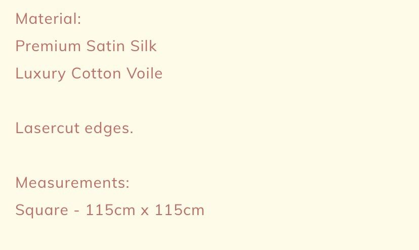 BN Kain Monogram Series Square (Smoke) Premium Satin Silk, Women's ...