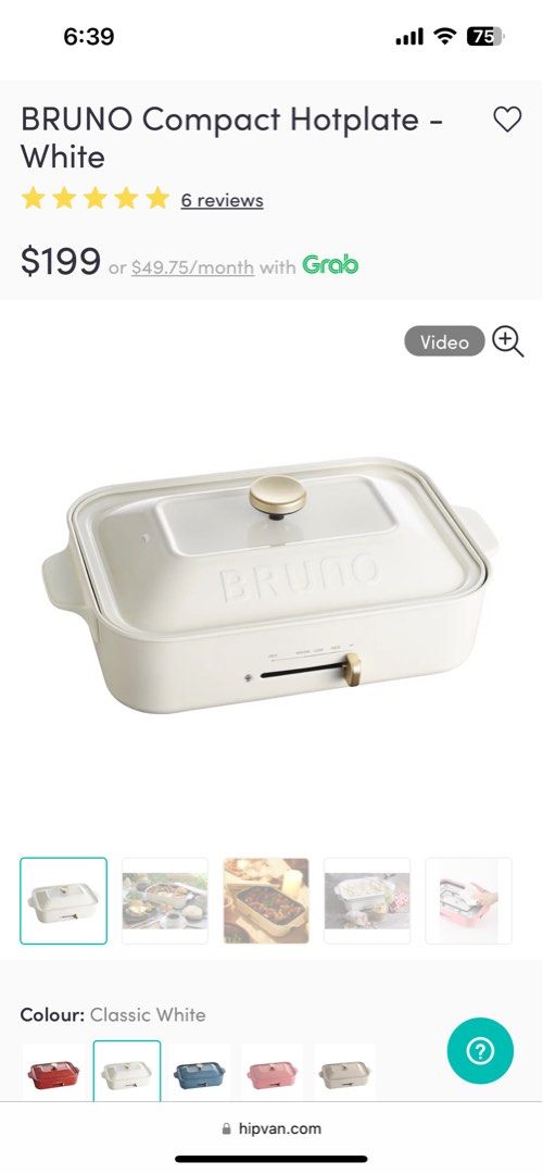 Bruno Compact Hotplate - White with free Takoyaki Plate, TV & Home ...