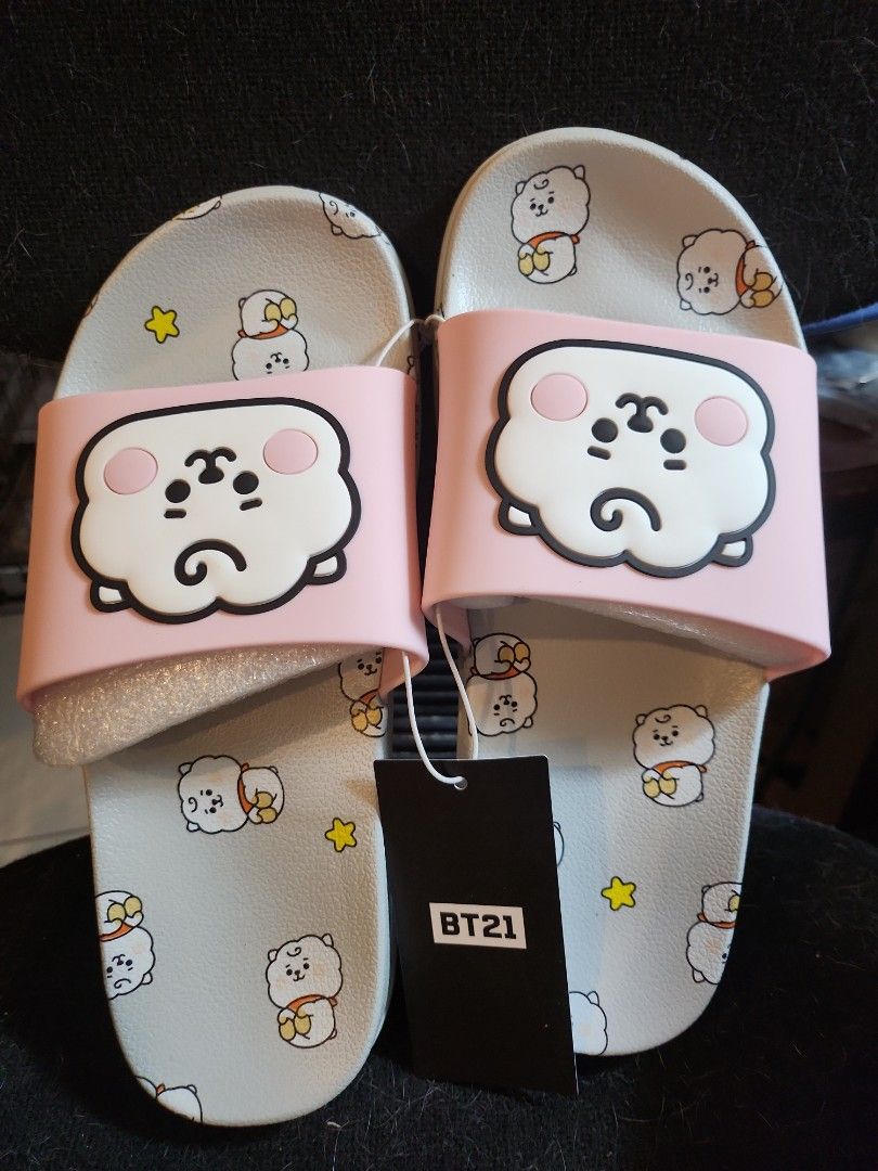 BT21 RJ Character Slippers Size 240, Women's Fashion, Footwear ...