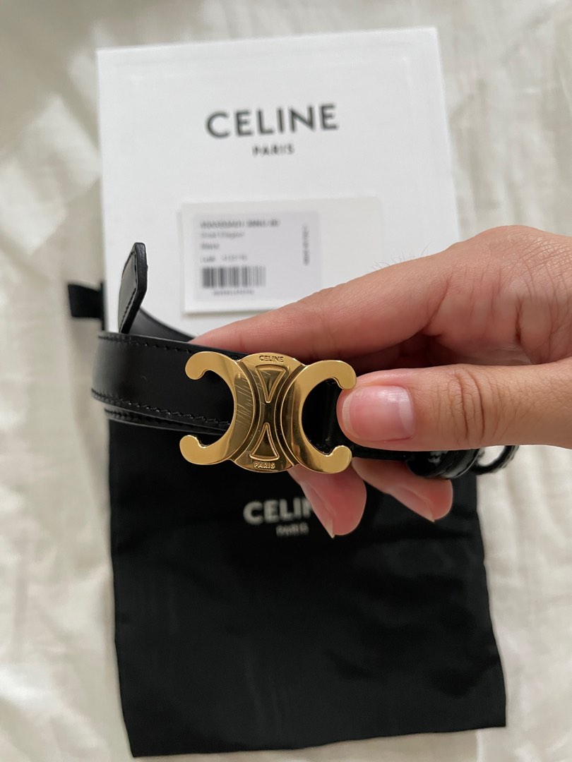 Celine small triomphe belt, Luxury, Accessories on Carousell