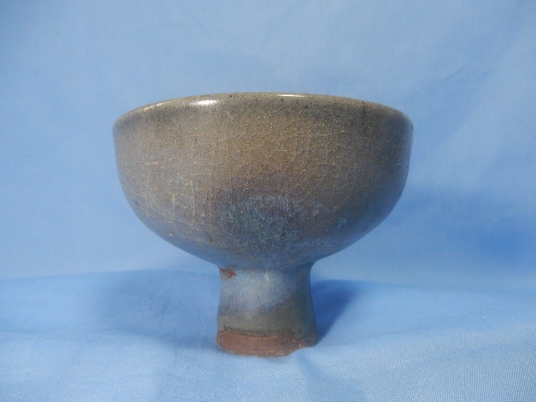 Chinese Jun Kiln Song Dynasty 960-1279 purple splash glazed stem cup ...