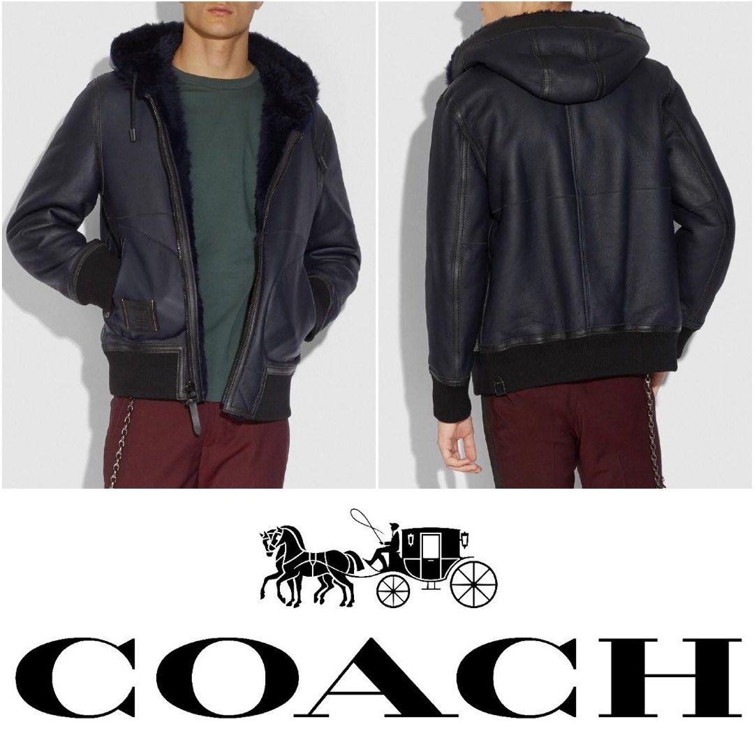 Coach Brand New Leather Jacket, Men's Fashion, Coats, Jackets and ...