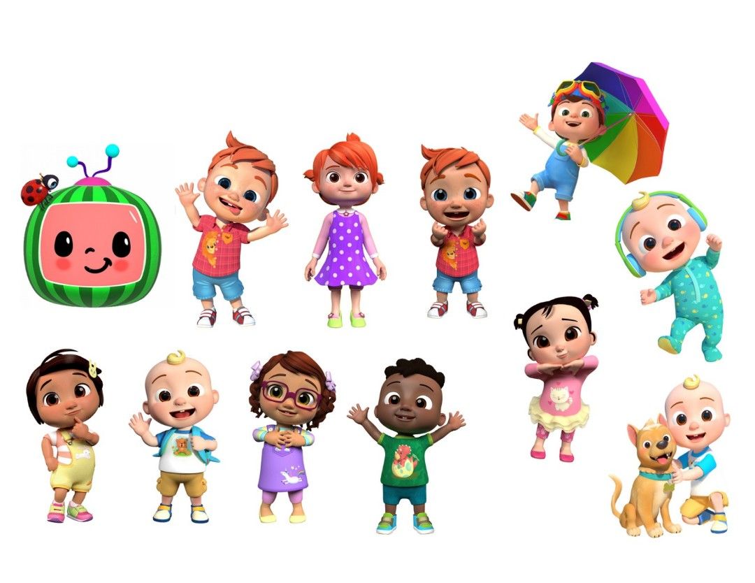 Coco Melon Theme Happy Birthday Party Banner Cupcake Cake Topper ...