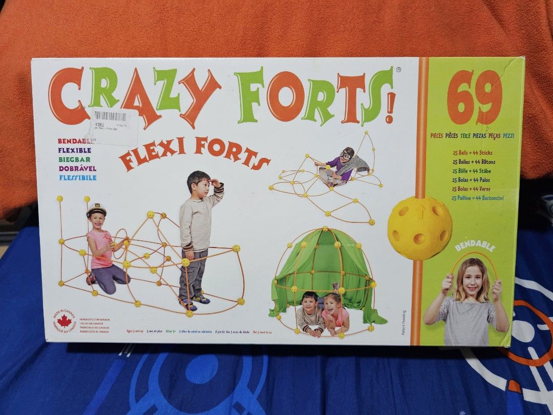 Crazy Forts, Flexi Forts - 69 pieces, Hobbies & Toys, Toys & Games on Carousell