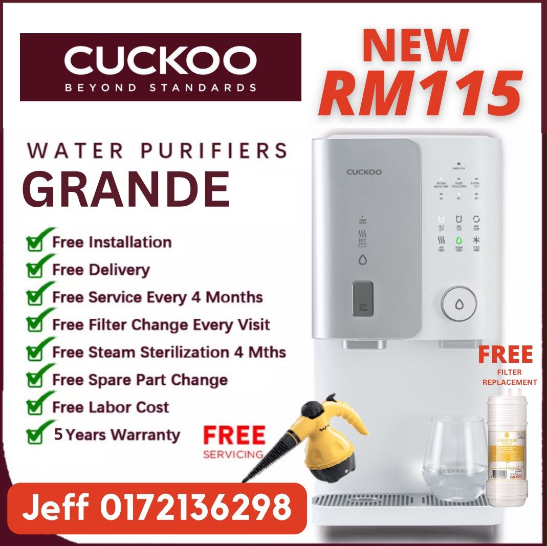 CUCKOO GRANDE WATER PURIFIER , TV & Home Appliances, Kitchen Appliances ...