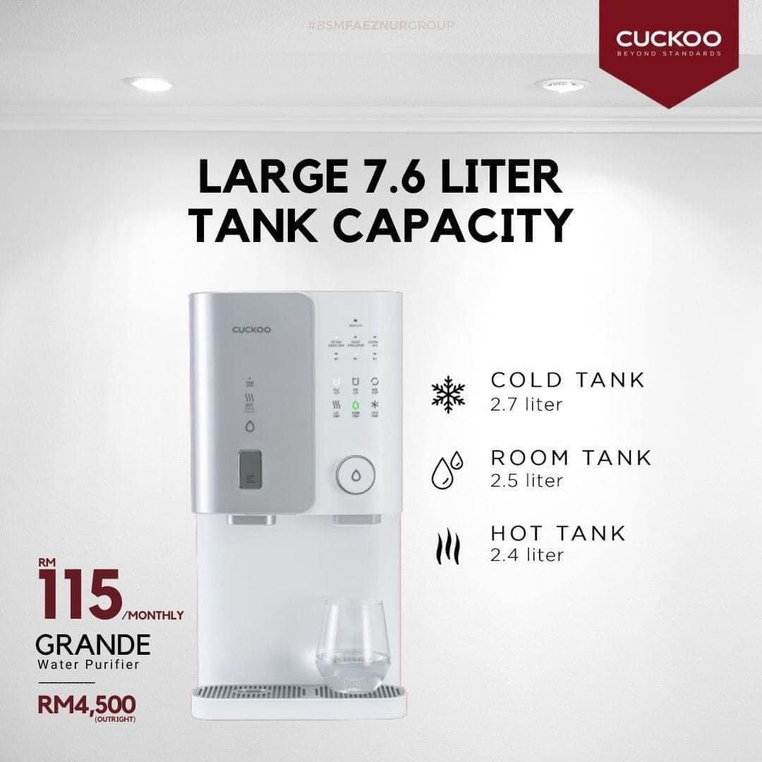 CUCKOO GRANDE WATER PURIFIER , TV & Home Appliances, Kitchen Appliances ...