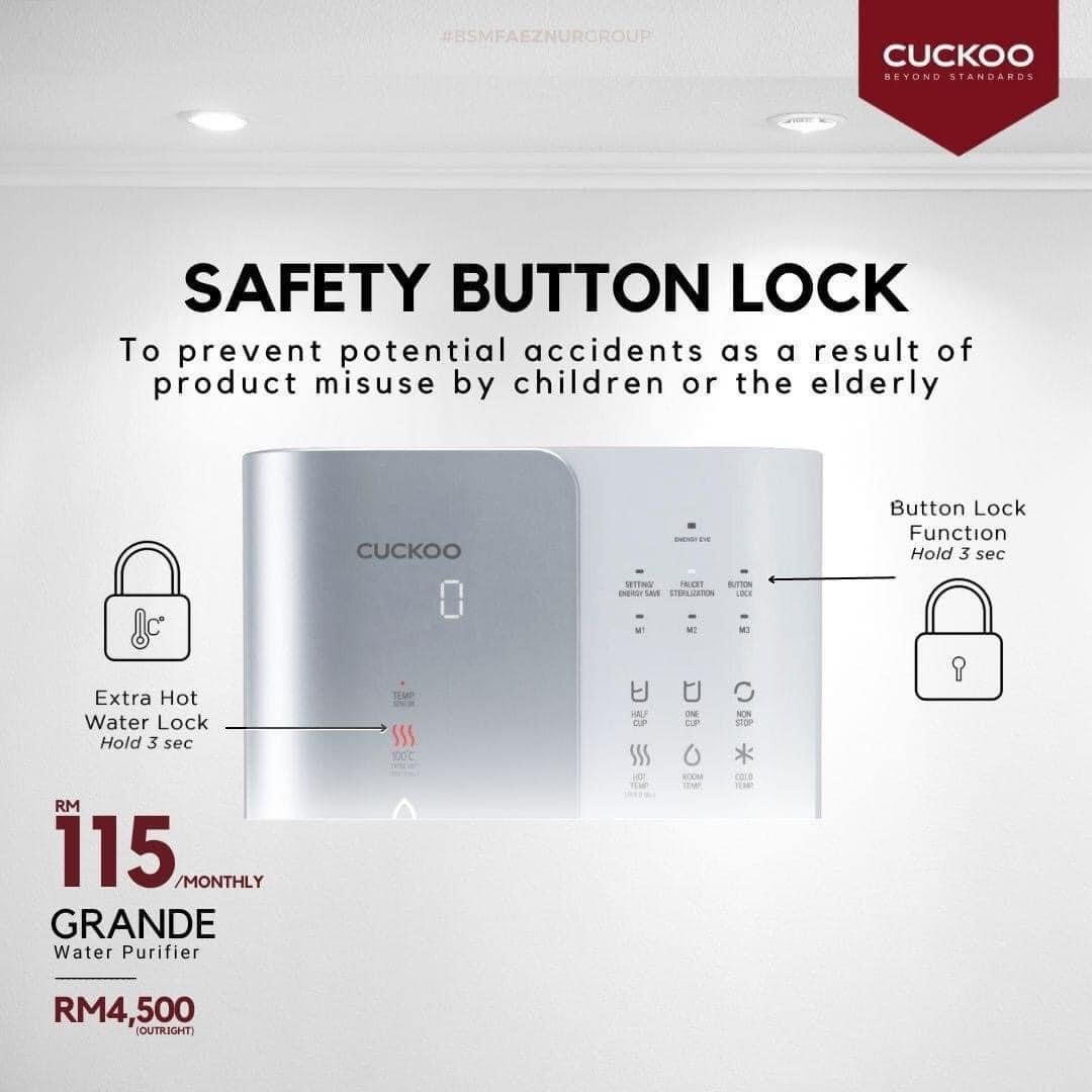 CUCKOO GRANDE WATER PURIFIER , TV & Home Appliances, Kitchen Appliances ...