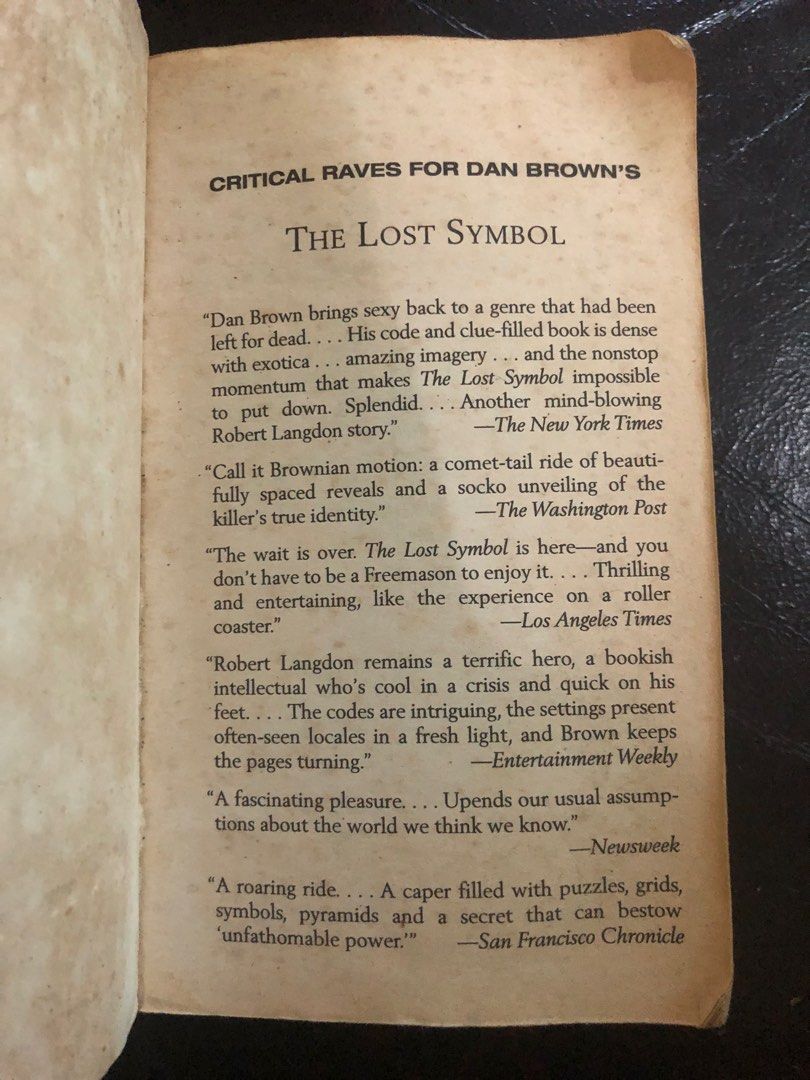 Dan Brown The Lost Symbol book $3, Hobbies & Toys, Books & Magazines ...