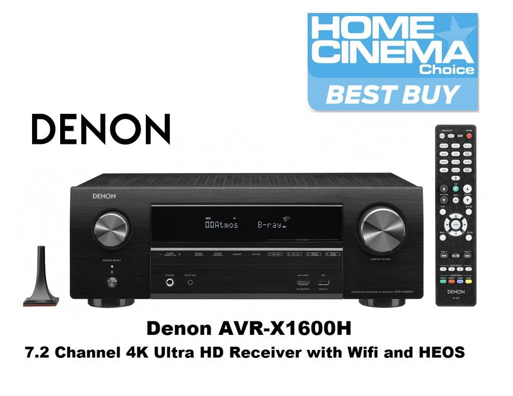 Denon : AVR-X1600H 4K UHD HDR Dolby Atmos DTS-X HDCP 2.3 WiFi Bluetooth ...