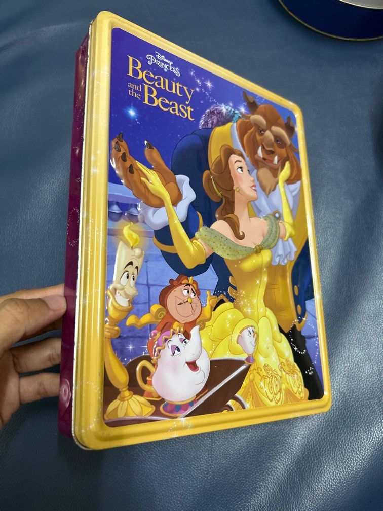 Disney Princess Beauty and The Beast Tin Box, Hobbies & Toys ...