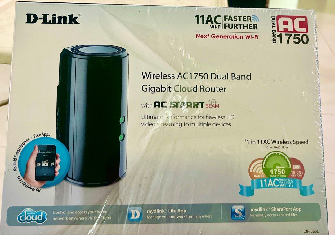 D-Link Router 1750 AC Dual Band Gigabit Cloud Router, Computers & Tech ...