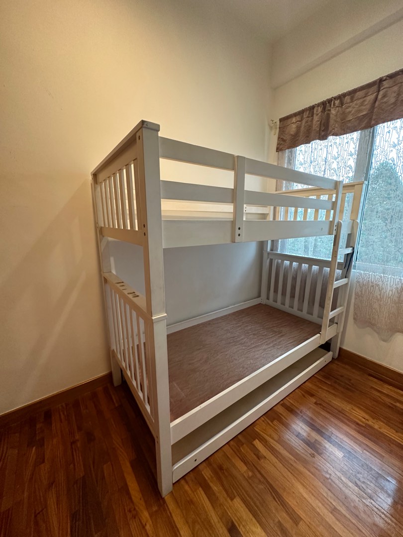 Double decker bed frame, Furniture & Home Living, Furniture, Bed Frames ...
