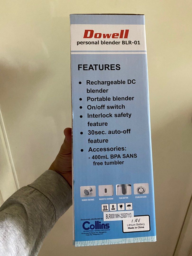 Dowell rechargeable personal blender, TV & Home Appliances, Kitchen ...