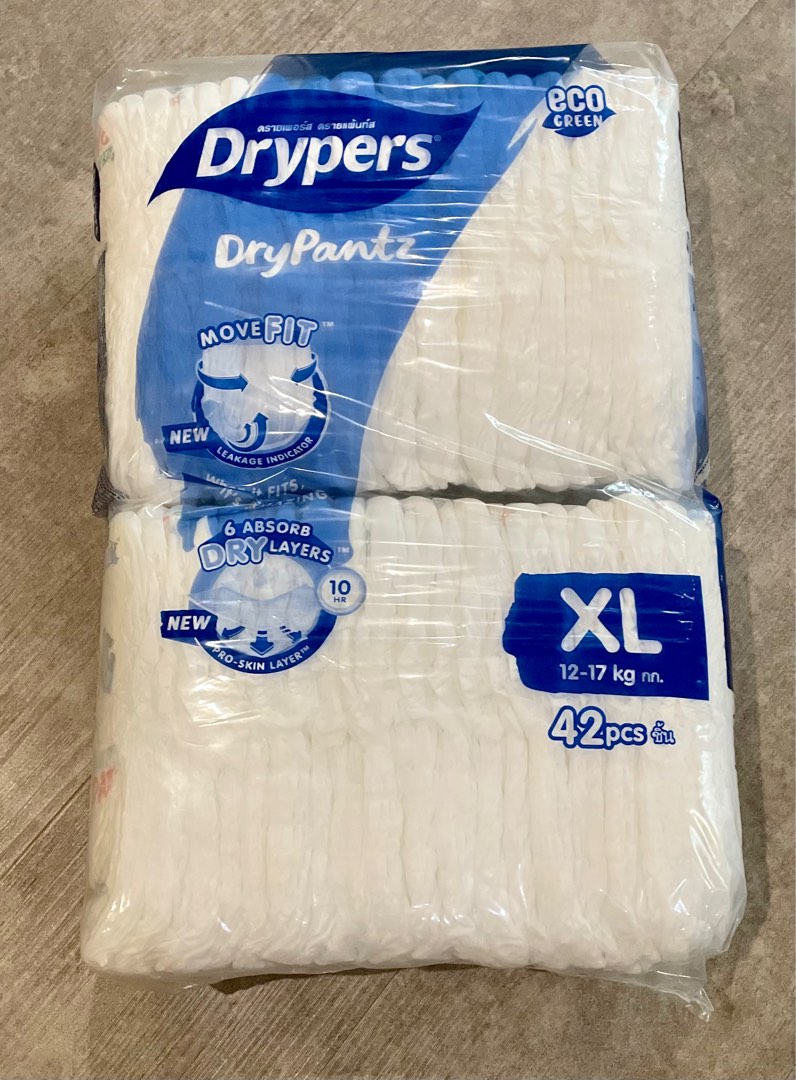 Drypers Drypantz XL diapers, Babies & Kids, Bathing & Changing, Diapers ...